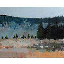 Janet Dyer - "Winter Field, Penn" Acrylic Painting