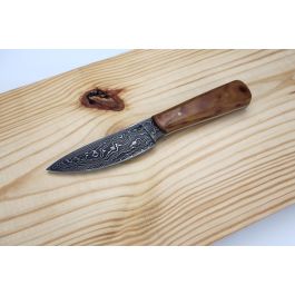 Hans Ruebel - "Osage Orange Handle and Sheath" Damascus EDC Knife