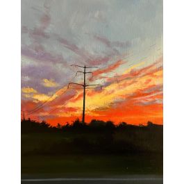 Bernadine Rais - "Sunset No.3" Oil Painting