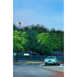 Bernadine Rais - "Reflections in Viridian" Oil Painting