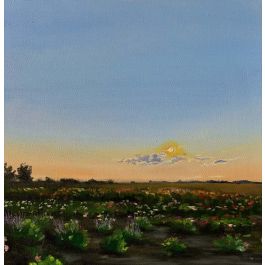Bernadine Rais - "Flower Field" Oil Painting
